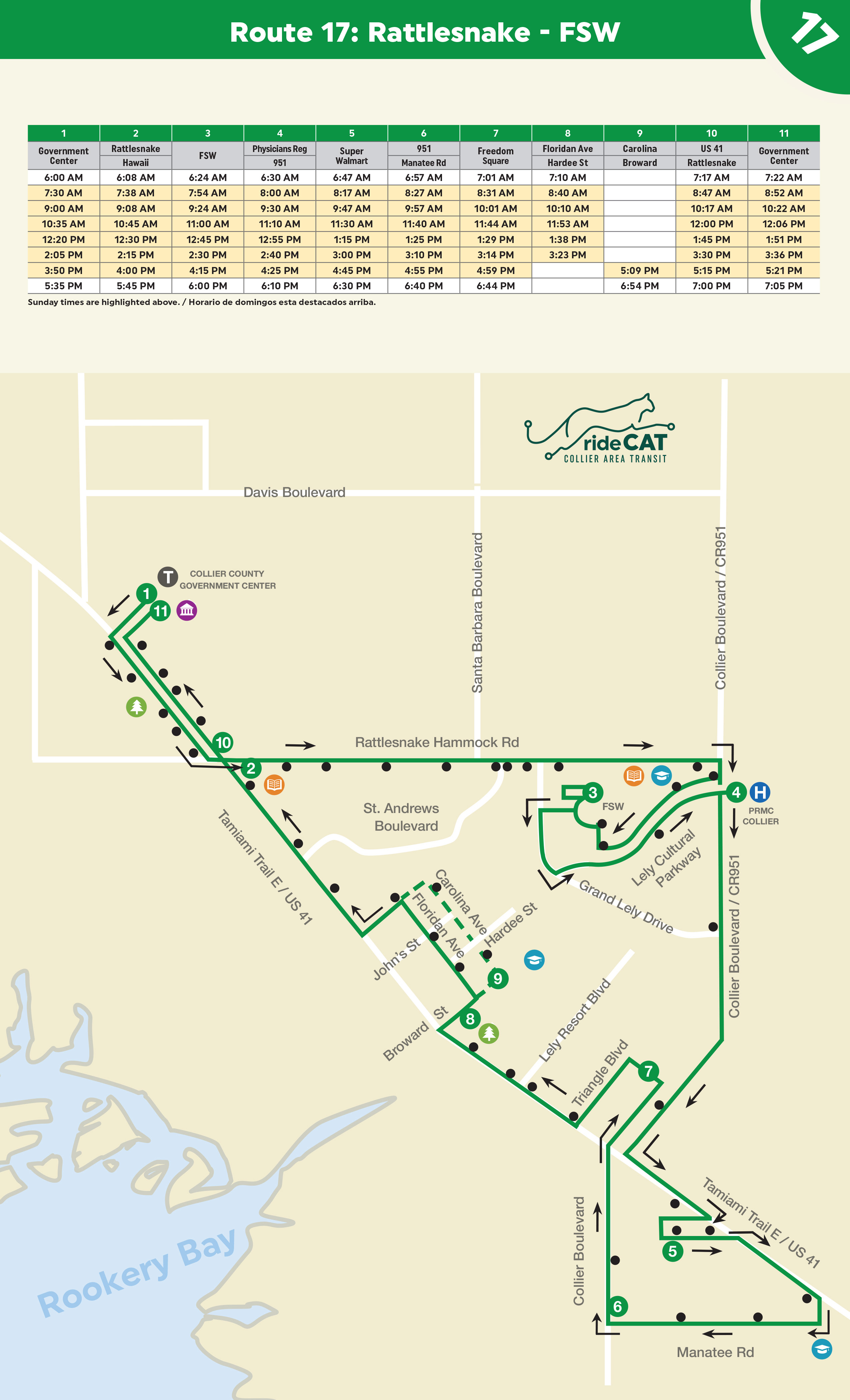 Naples Public Bus Schedules, Route Maps | Collier County Transit Service