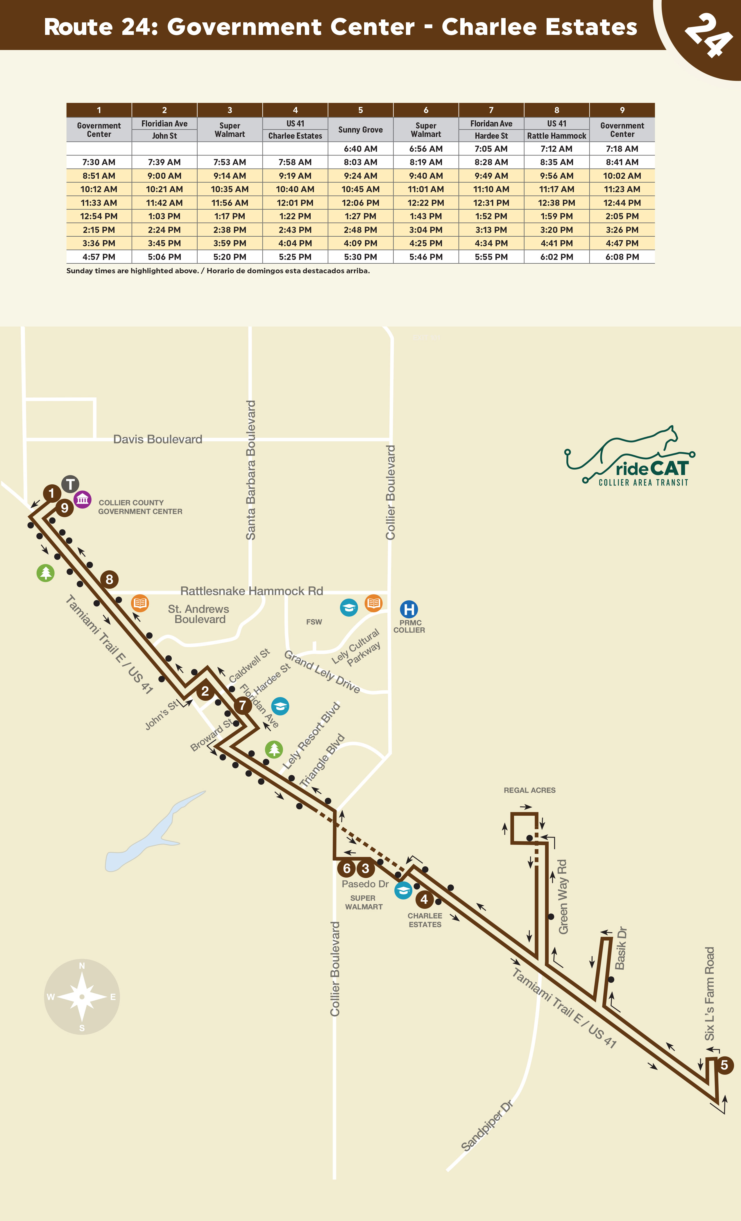 Naples Public Bus Schedules, Route Maps | Collier County Transit Service