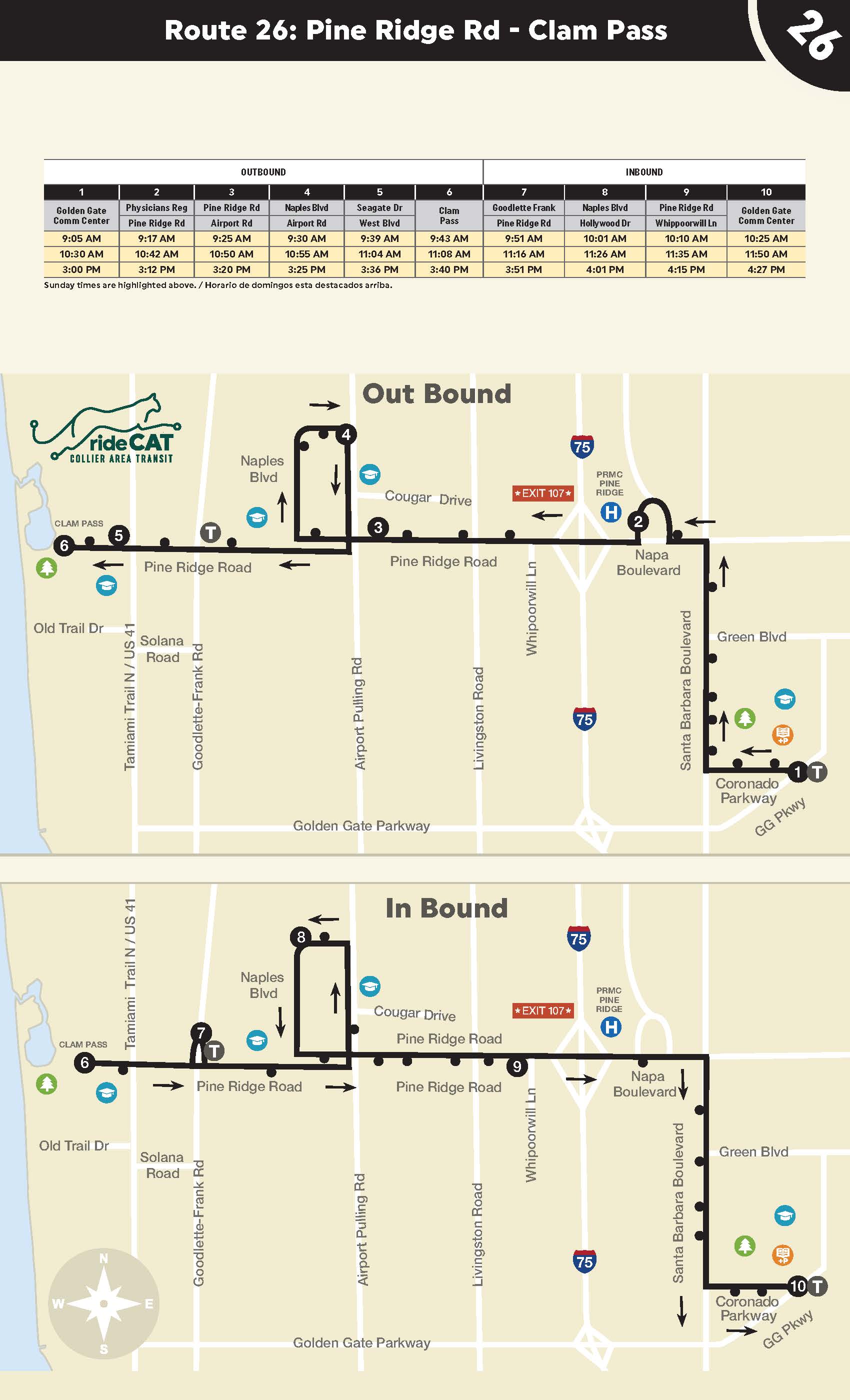 Naples Public Bus Schedules, Route Maps | Collier County Transit Service