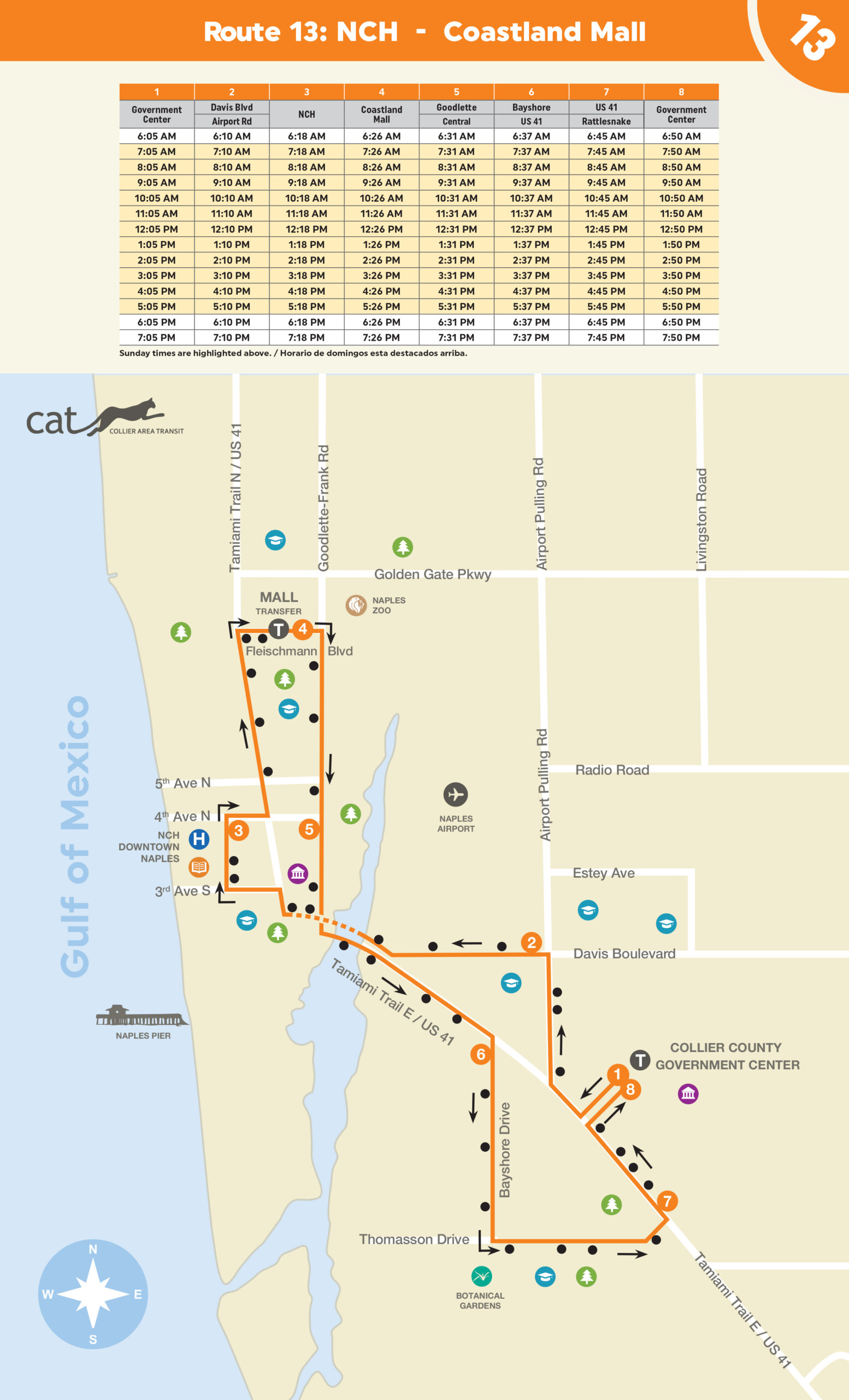 Naples Public Bus Schedules, Route Maps | Collier County Transit Service