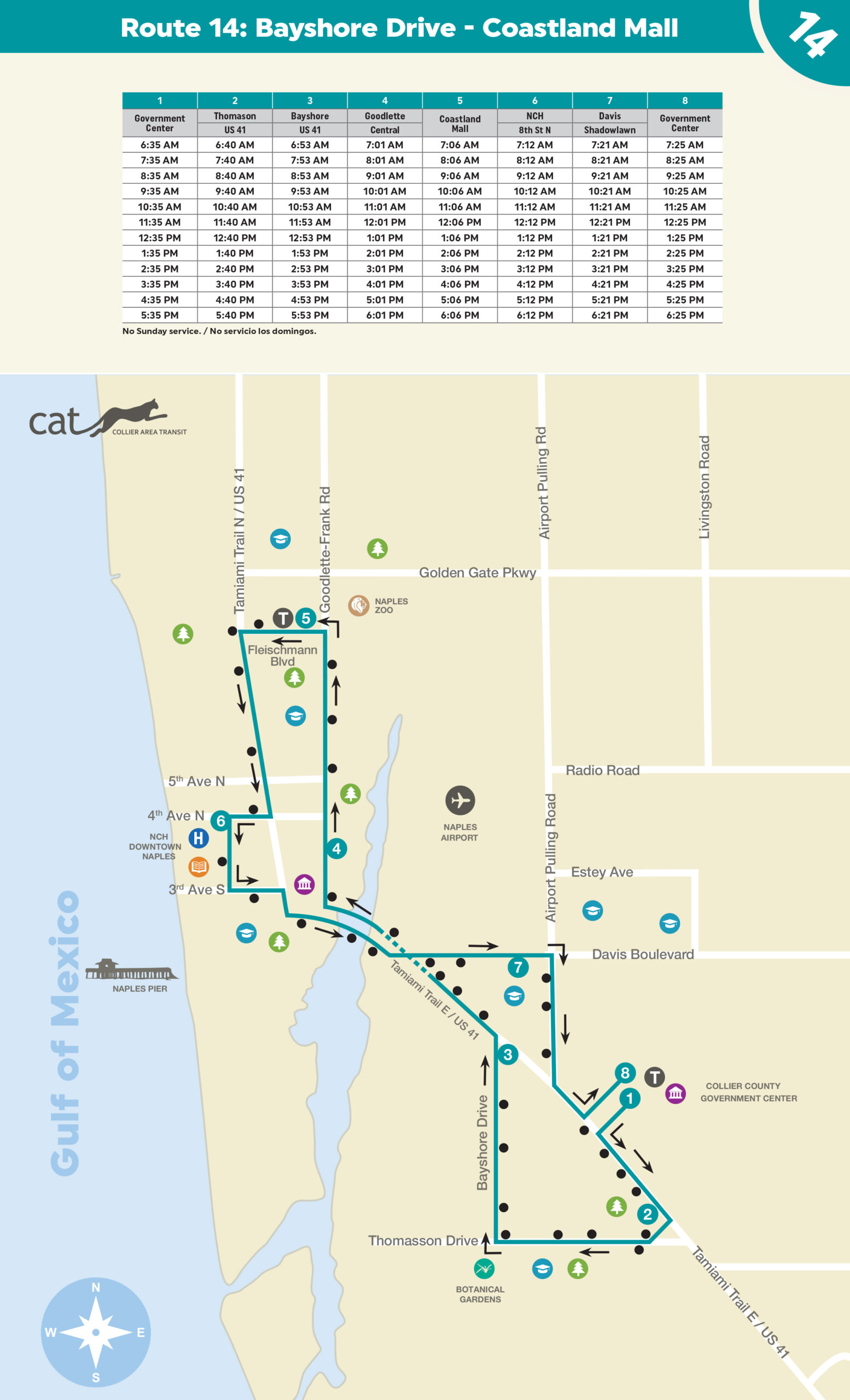 Naples Public Bus Schedules, Route Maps | Collier County Transit Service