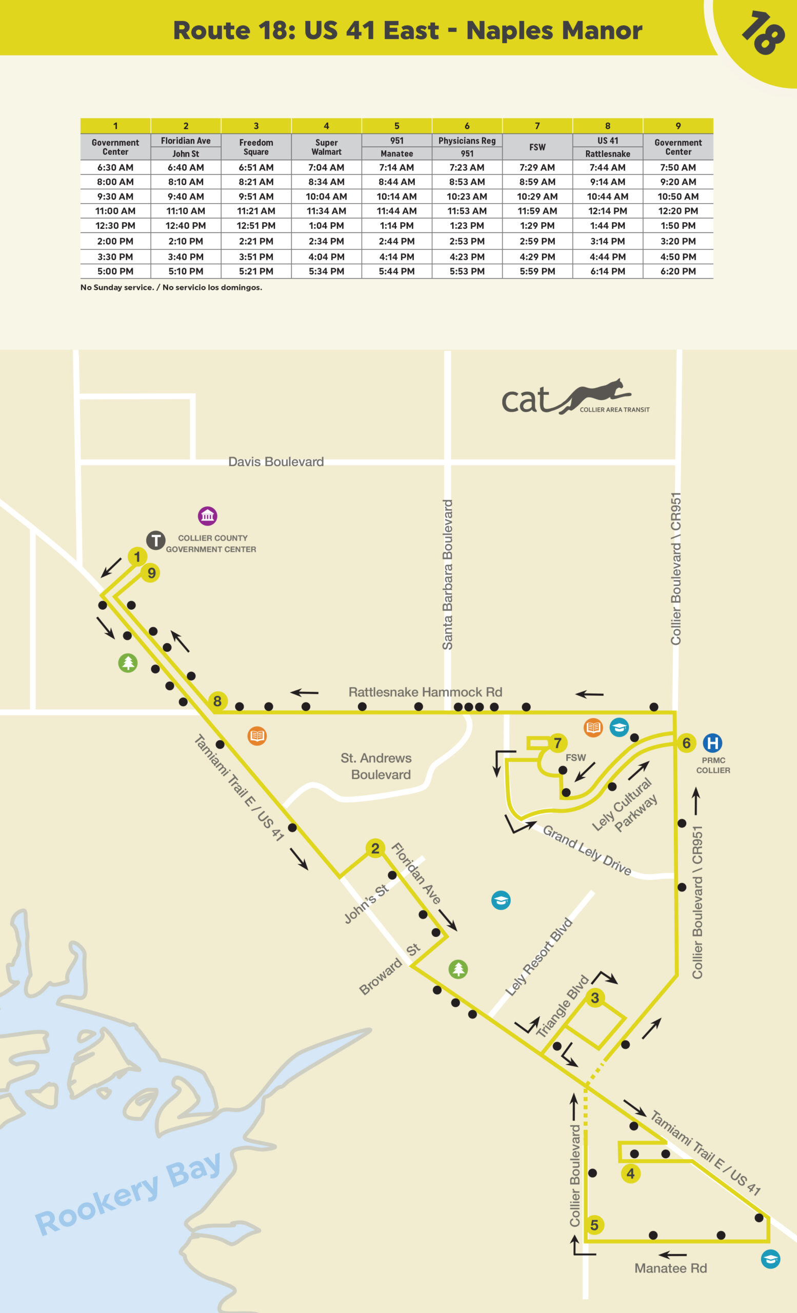 Naples Public Bus Schedules, Route Maps | Collier County Transit Service
