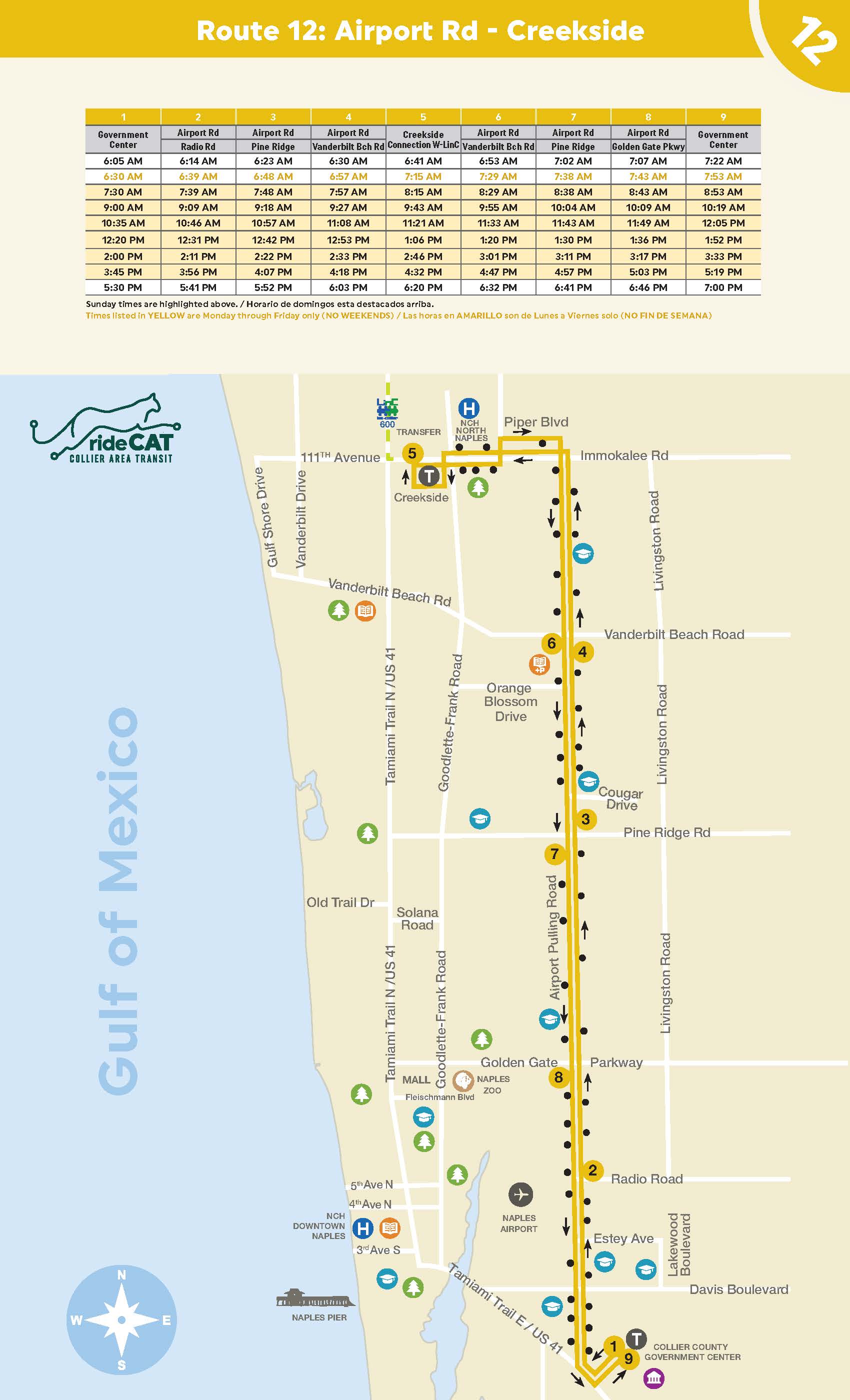 Naples Public Bus Schedules, Route Maps | Collier County Transit Service