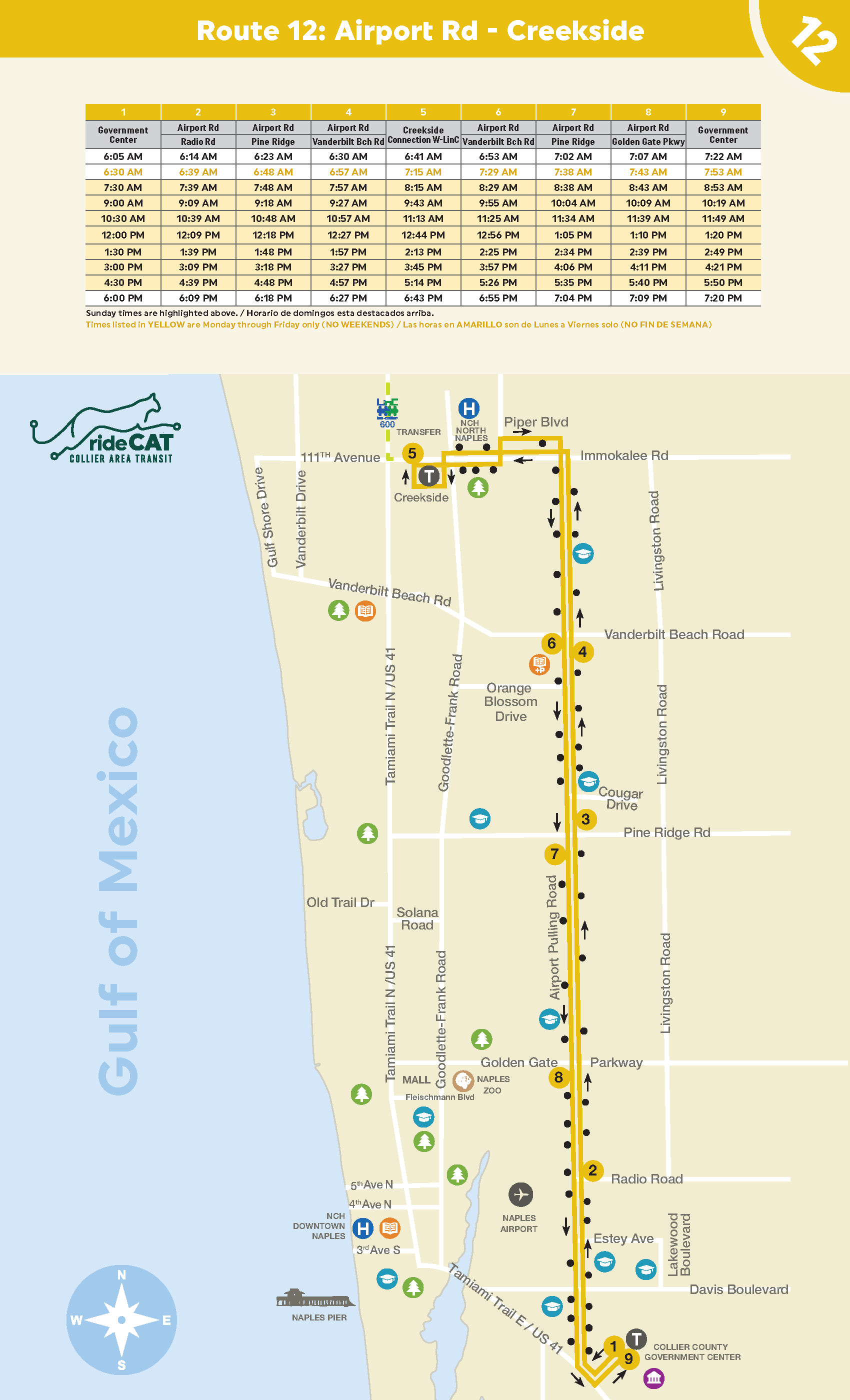 Naples Public Bus Schedules, Route Maps | Collier County Transit Service