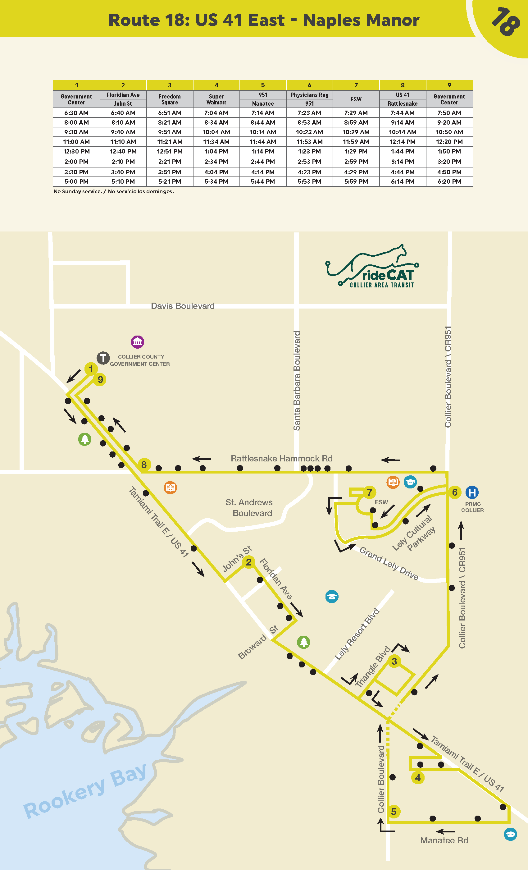Naples Public Bus Schedules, Route Maps | Collier County Transit Service