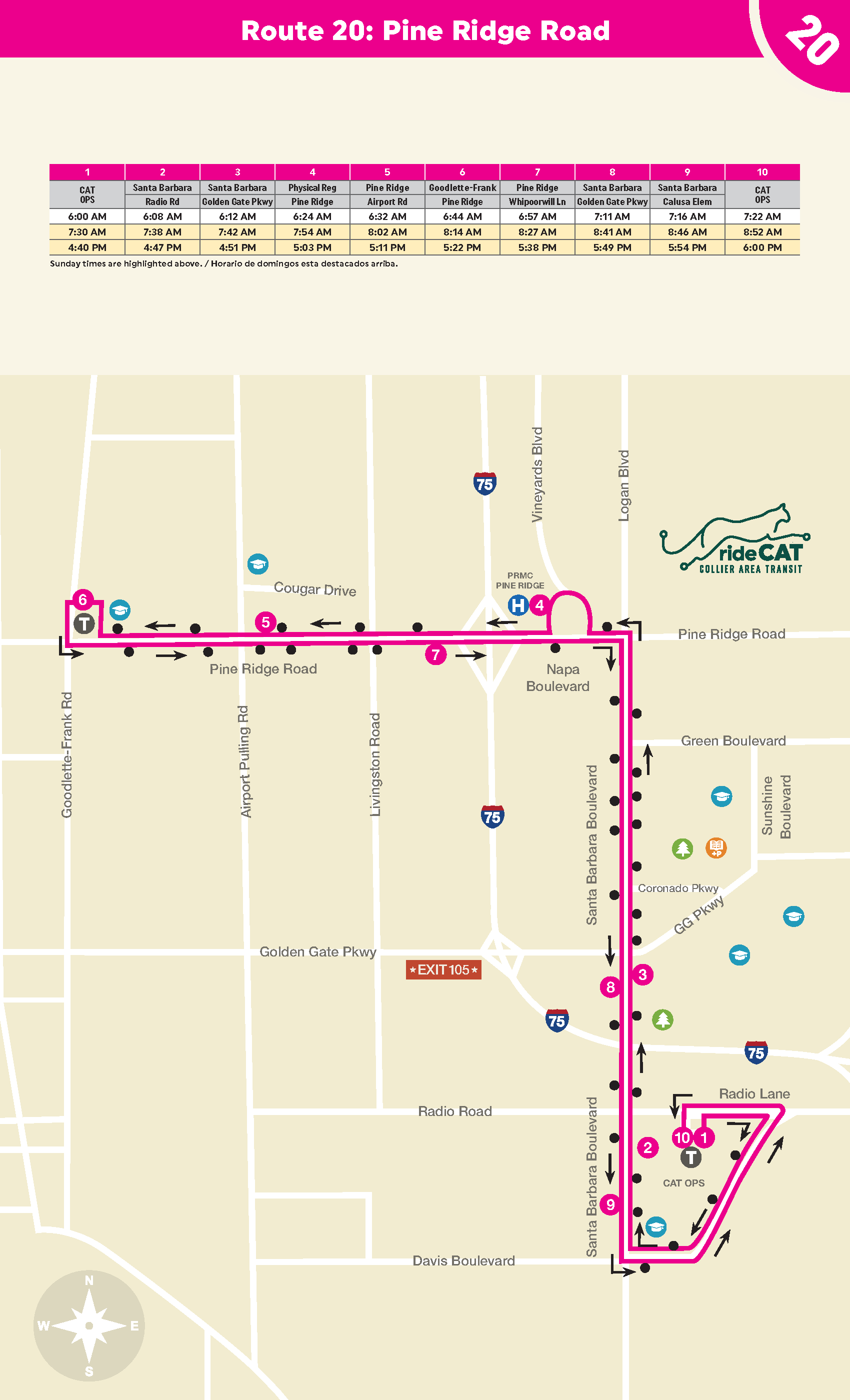 Naples Public Bus Schedules, Route Maps | Collier County Transit Service