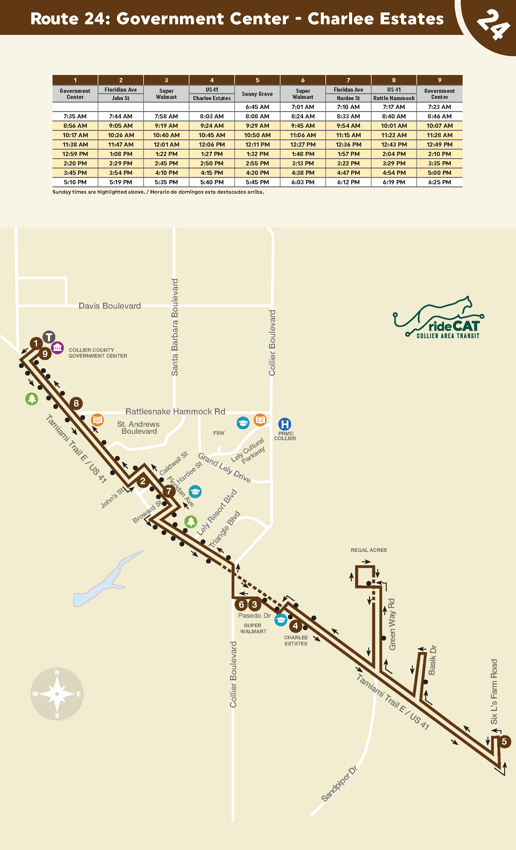 Naples Public Bus Schedules, Route Maps | Collier County Transit Service