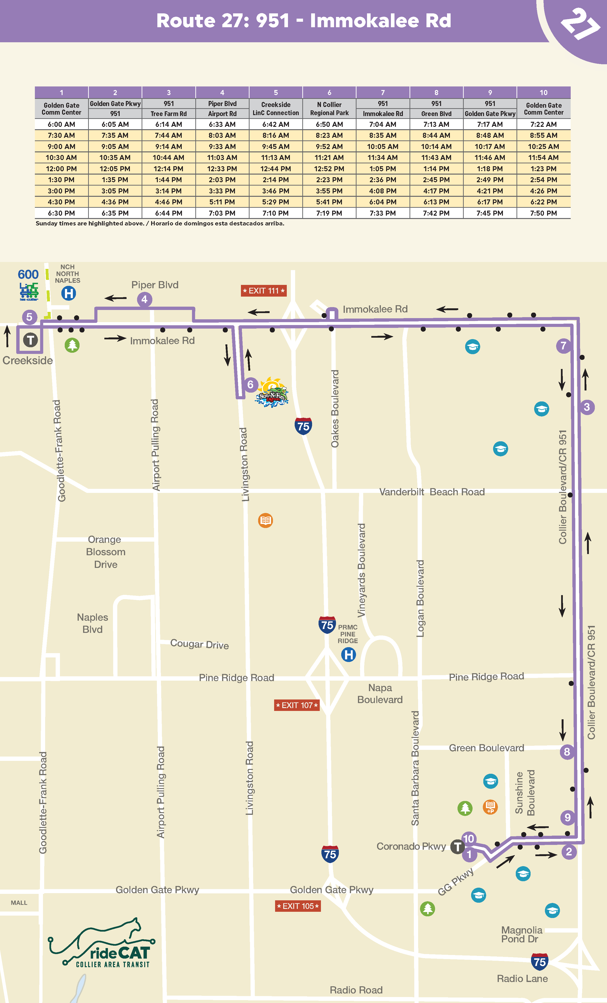 Naples Public Bus Schedules, Route Maps | Collier County Transit Service