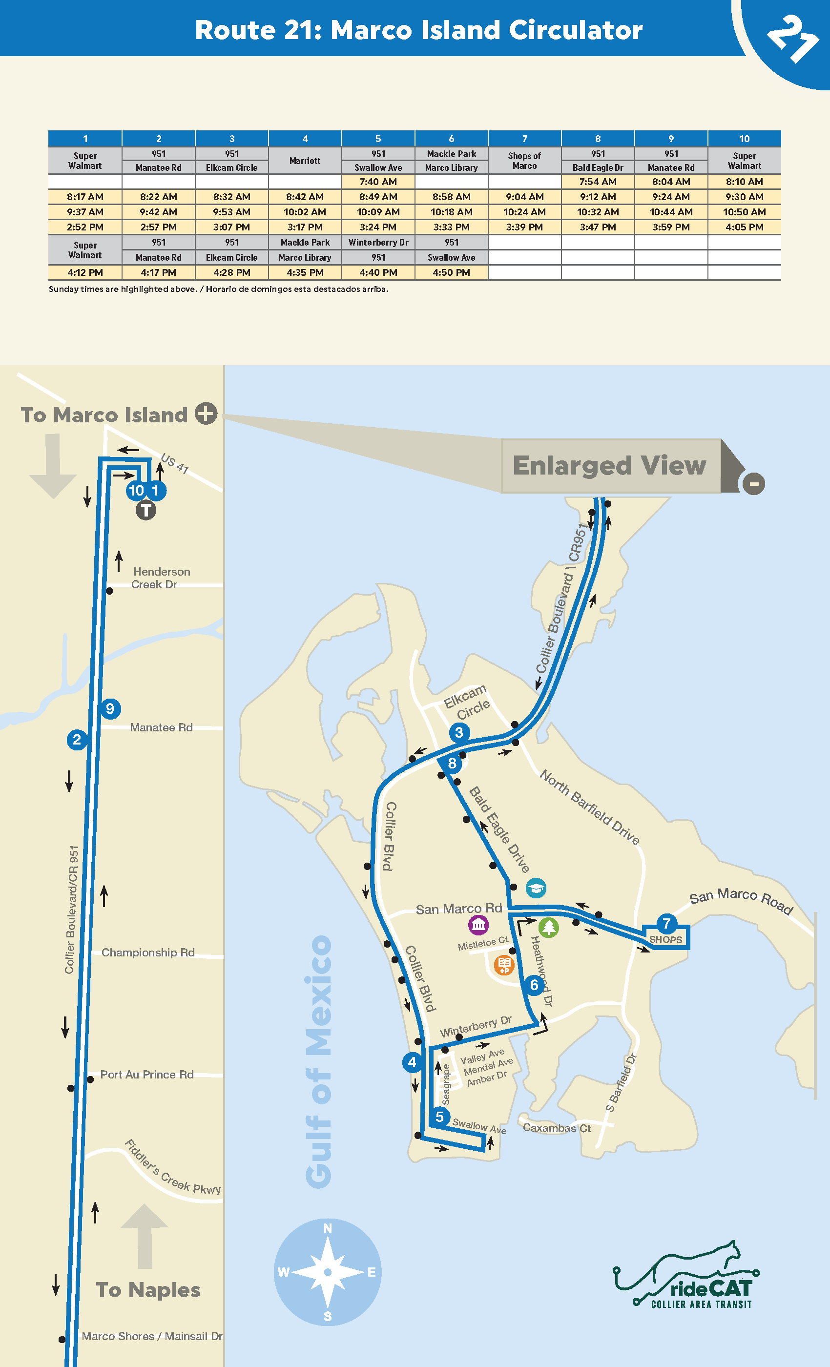 Naples Public Bus Schedules, Route Maps | Collier County Transit Service