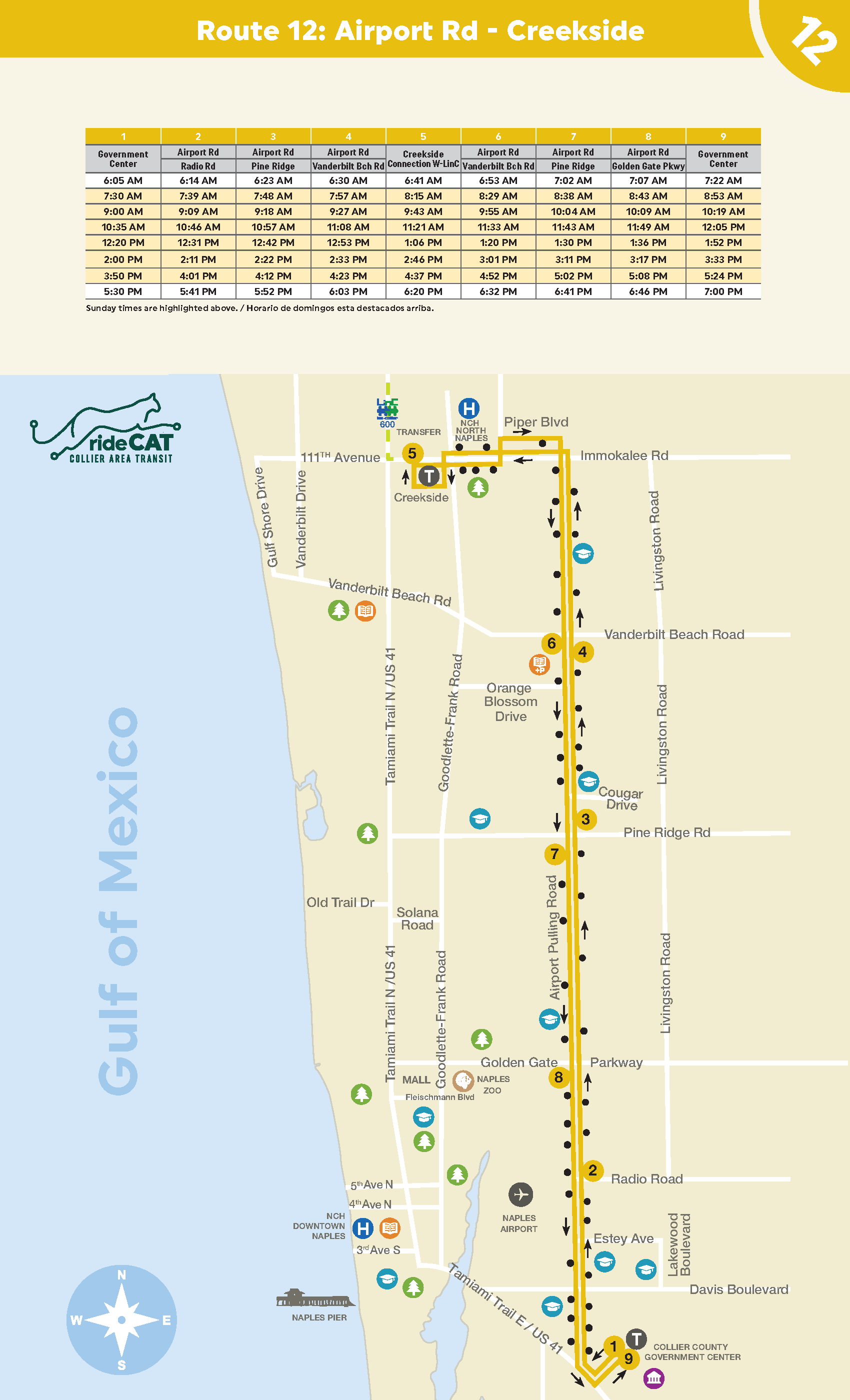 Naples Public Bus Schedules, Route Maps | Collier County Transit Service