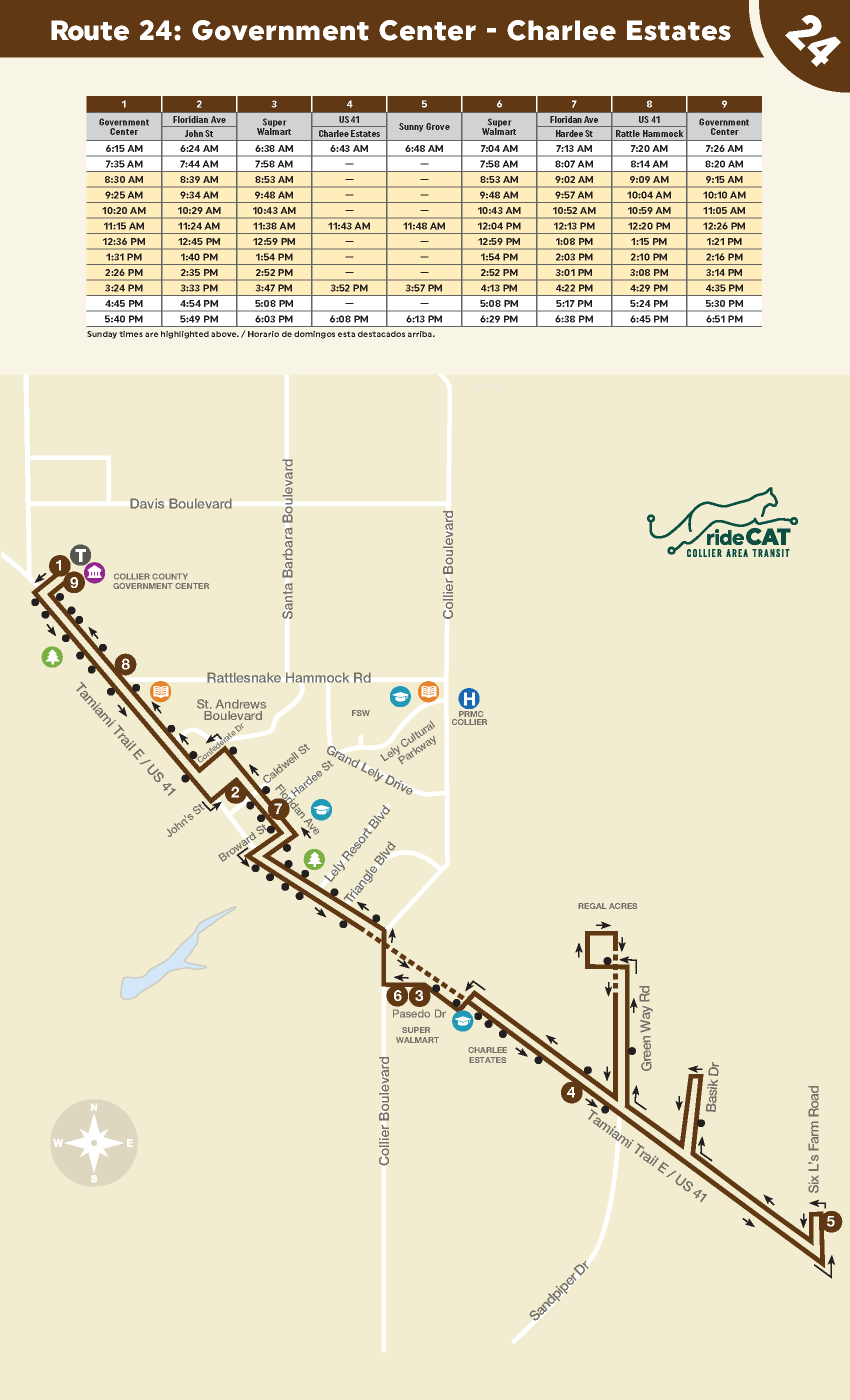 Naples Public Bus Schedules, Route Maps | Collier County Transit Service
