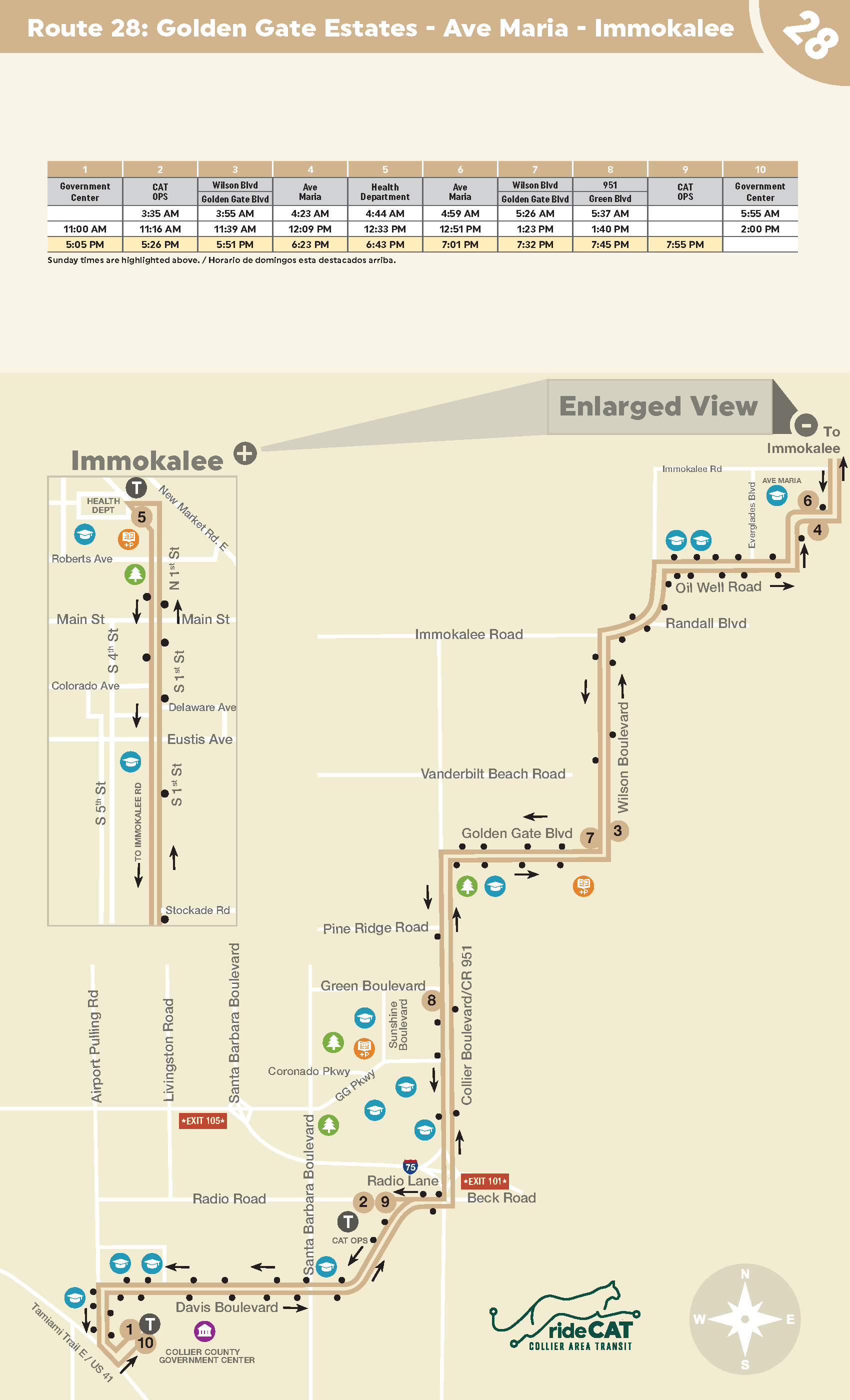 Naples Public Bus Schedules, Route Maps | Collier County Transit Service