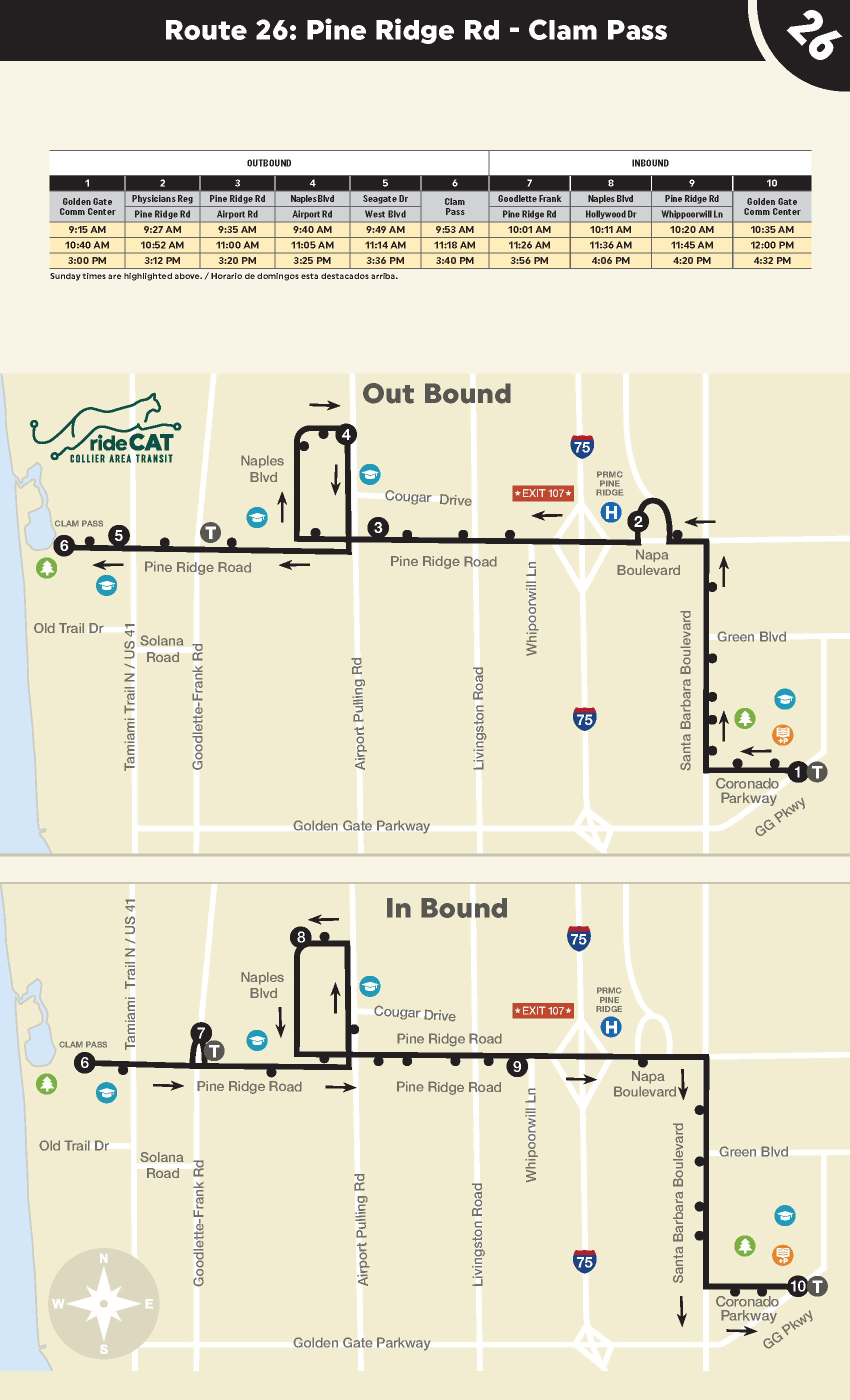 Naples Public Bus Schedules, Route Maps | Collier County Transit Service