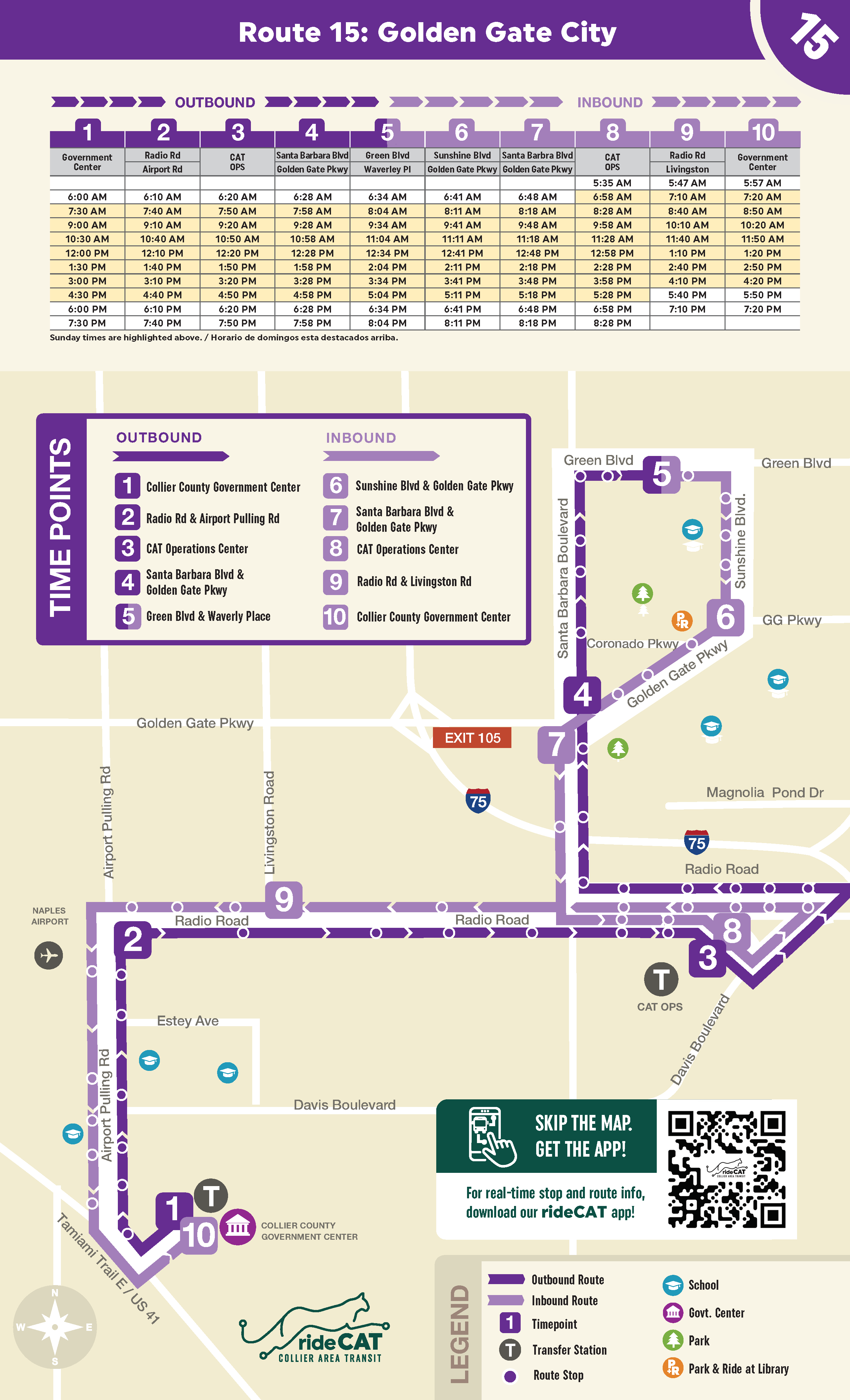 Naples Public Bus Schedules, Route Maps | Collier County Transit Service