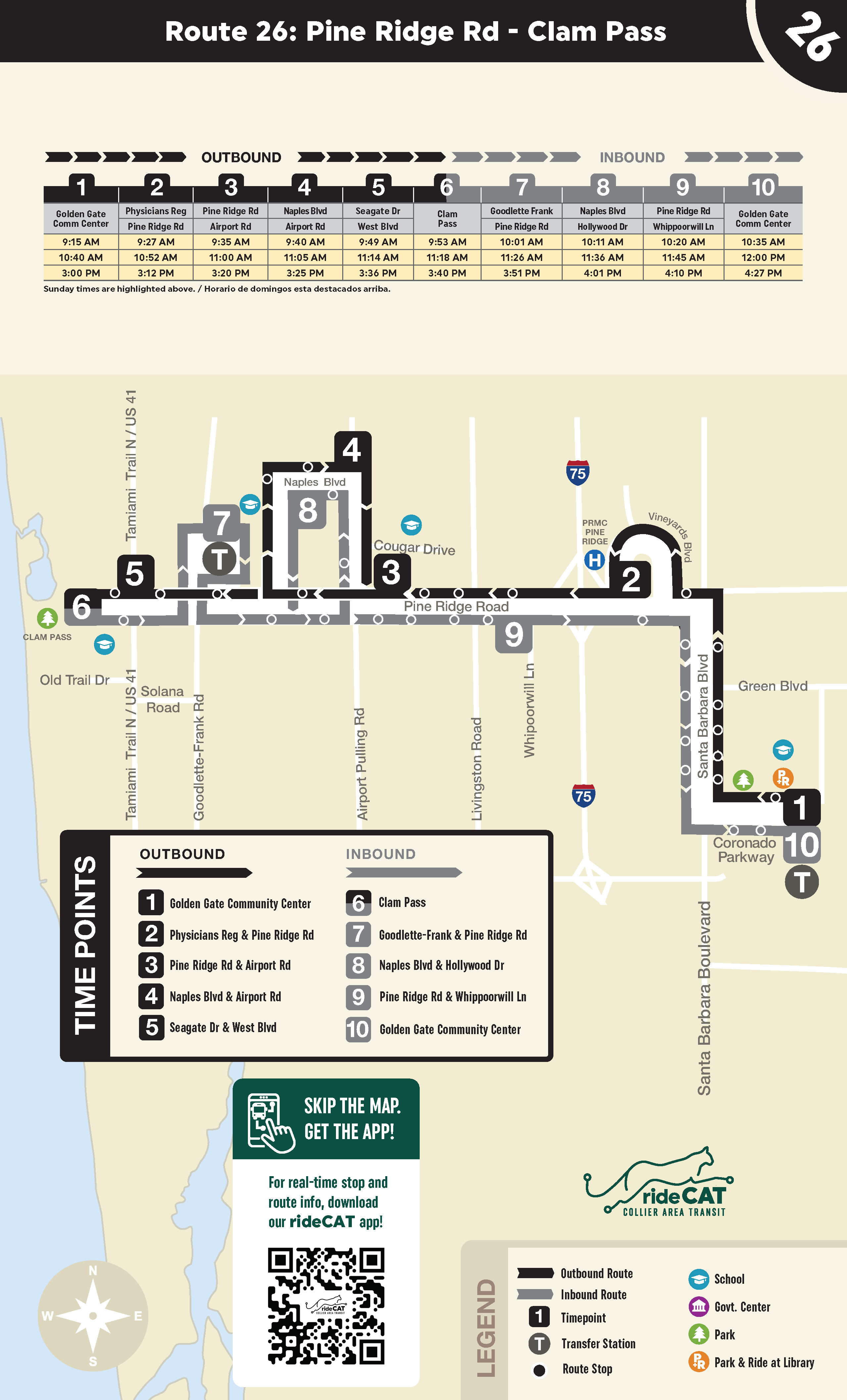 Naples Public Bus Schedules, Route Maps | Collier County Transit Service
