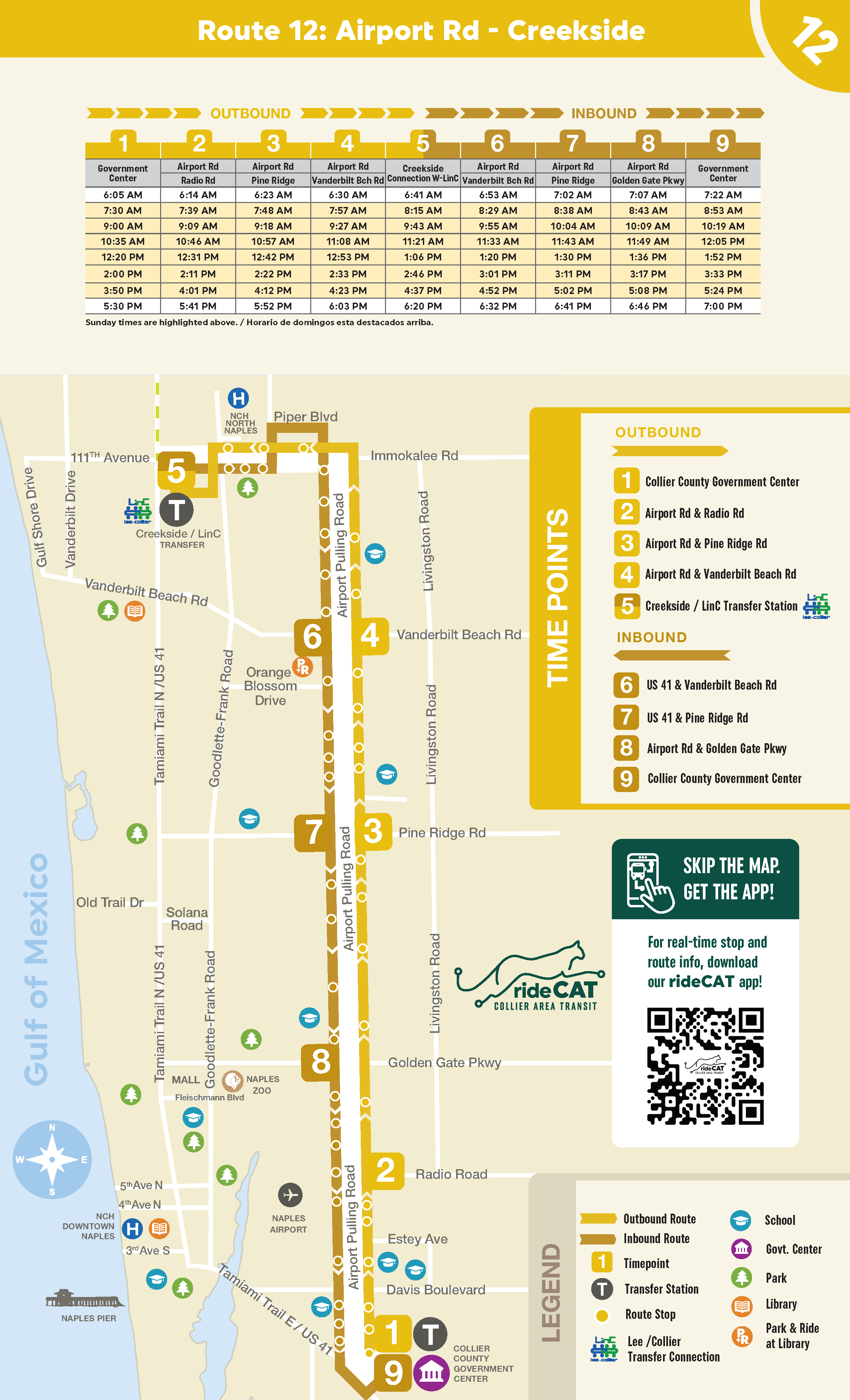 Naples Public Bus Schedules, Route Maps | Collier County Transit Service