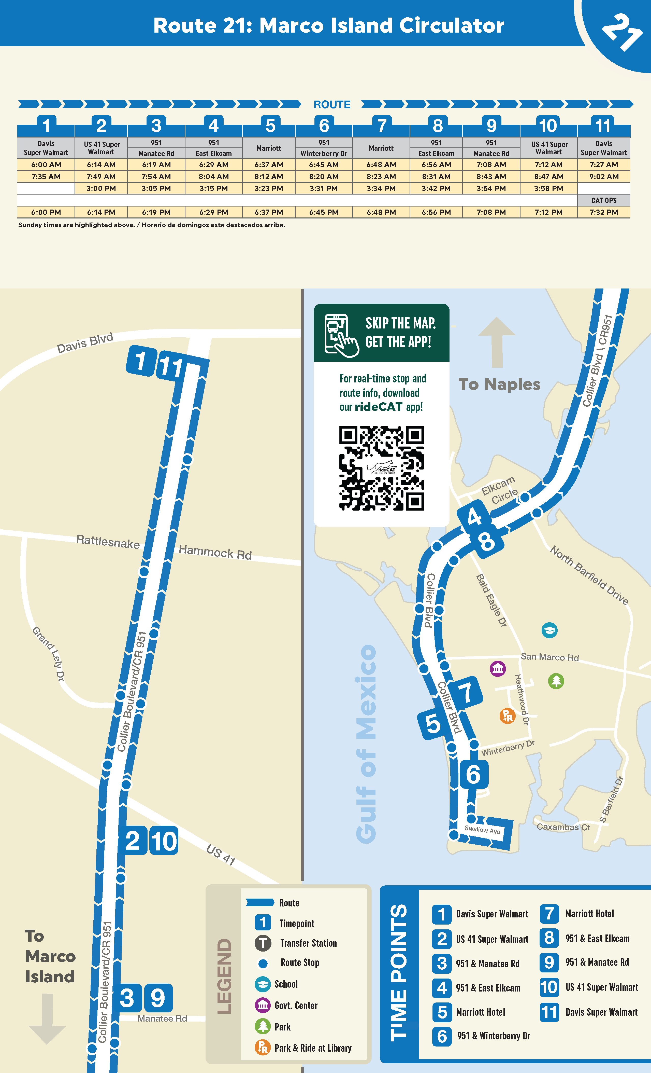 Naples Public Bus Schedules, Route Maps | Collier County Transit Service